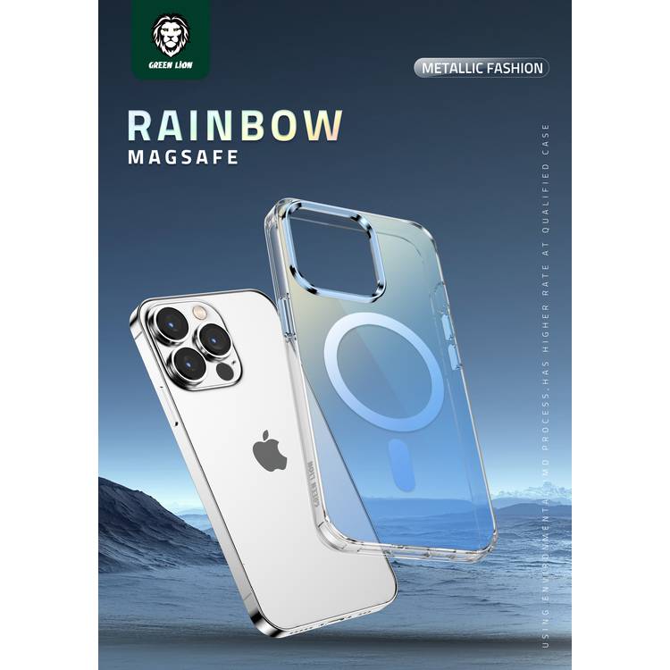 High Transparent Magsafe IPhone 13 Pro With Metal Suction Blue Alloy