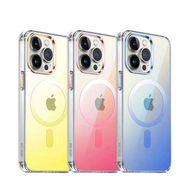 High Transparent Magsafe IPhone 13 Pro With Metal Suction Blue Alloy