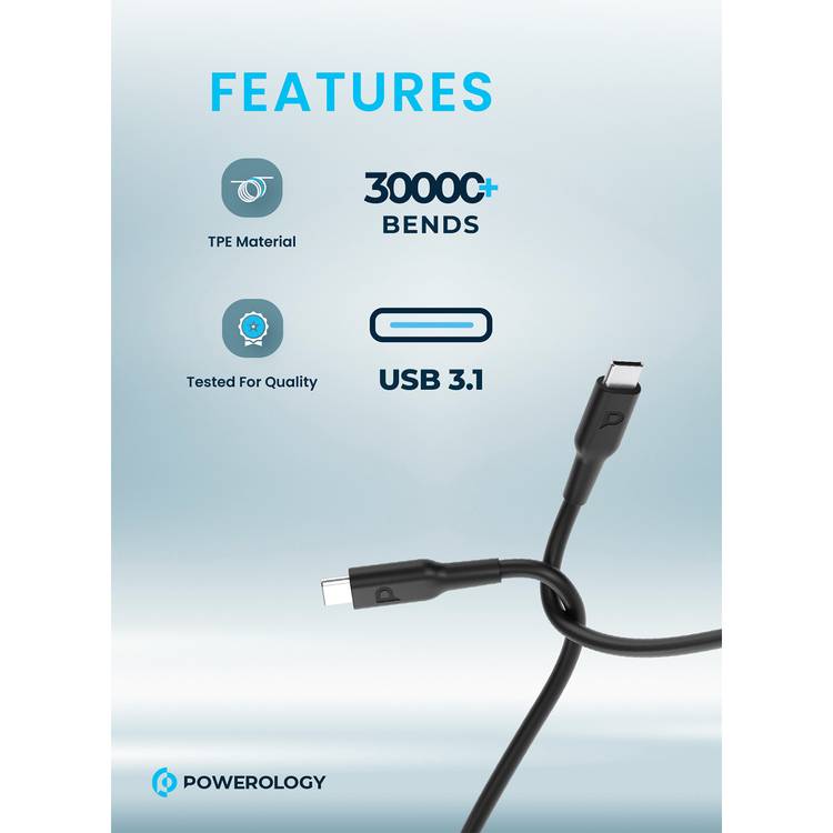 Powerology Type-C to Type-C PD Cable in UAE | Fast Data Sync & Charging ...