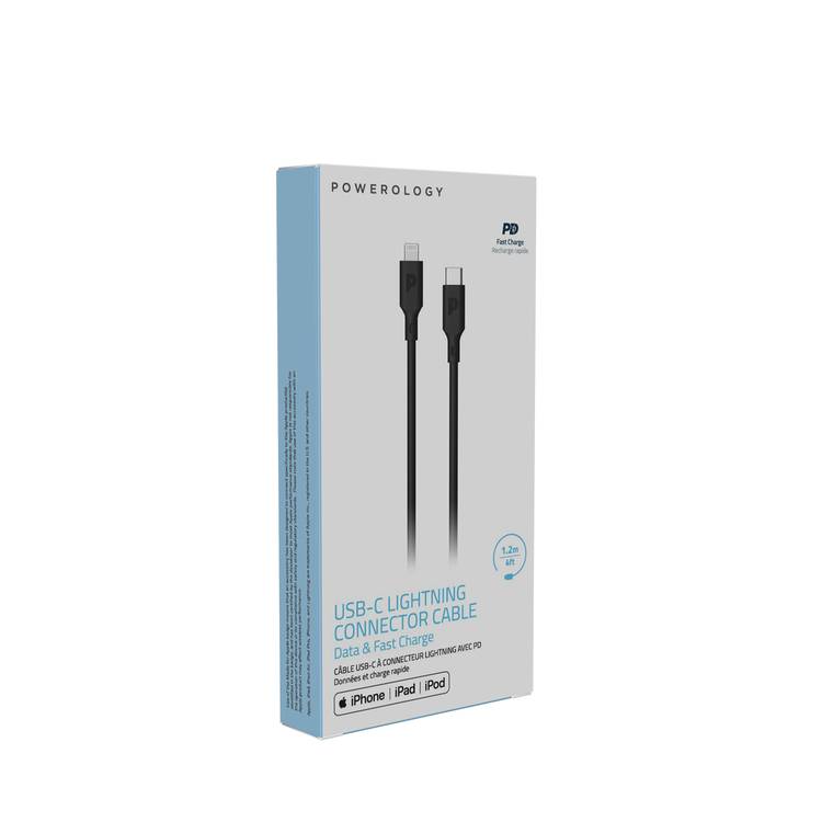 Fast Charging & Data Sync with Powerology P12CLV2BK Type-C Cable (P12CLV2BK)