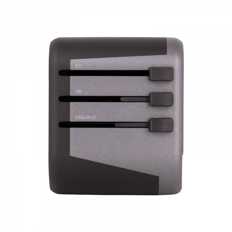 Buy Porodo Dual USB Port Universal Travel Adapter 2.4A in UAE |- Black ...