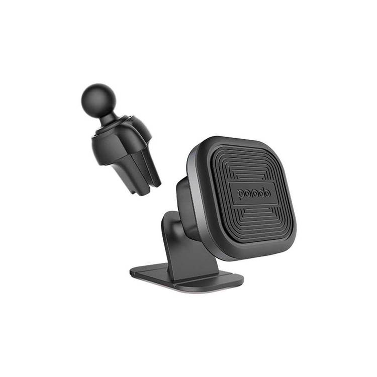 Buy Porodo Aluminum Magnetic Car Mount ( Air Vent + Stick-On Holder ) in UAE |- Silver| (PD ...