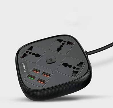 Power Socket Strip with 4 USB 3 Sockets & 3 Universal Power Sockets (PD ...