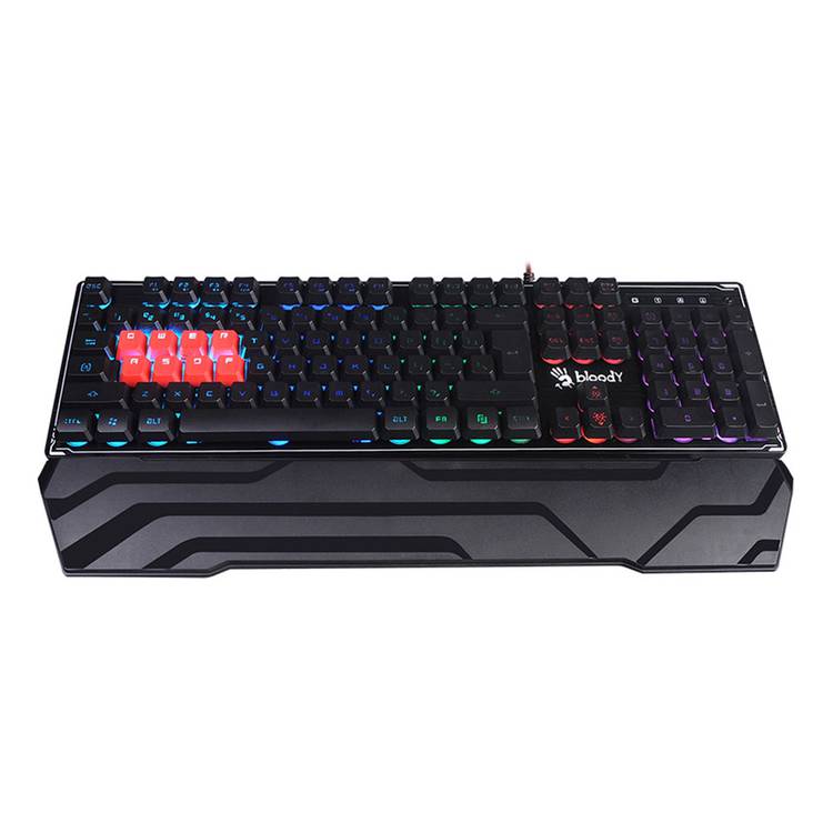 Bloody Mechanical Gaming Keyboard with Rainbow Backlight & Brown ...
