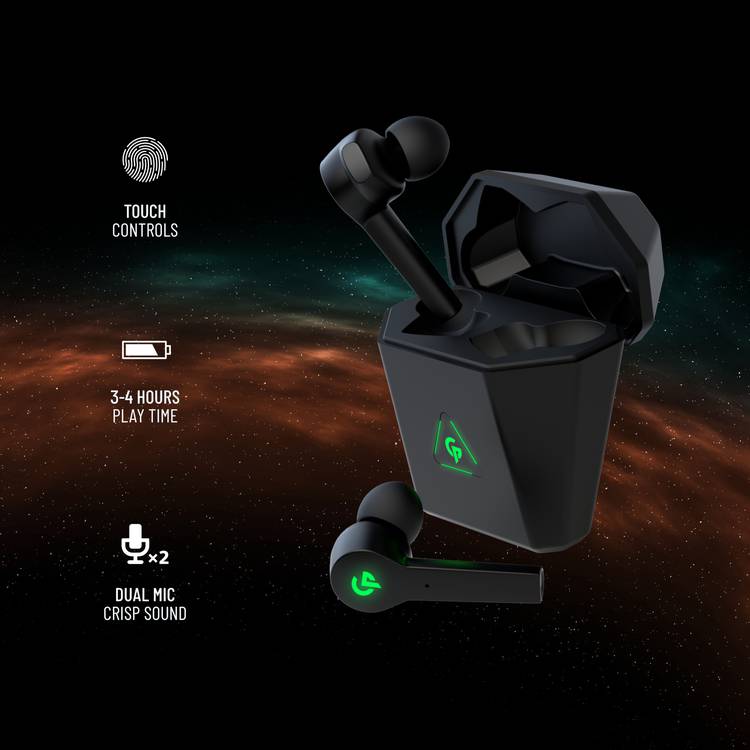 Porodo PDX412-BK Wireless Gaming Earbuds with True Wireless & IPX5 Tech (PDX412-BK)