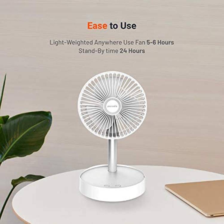 Porodo Lifestyle Portable Folding Fan Built-in 7200mAh Battery with ...