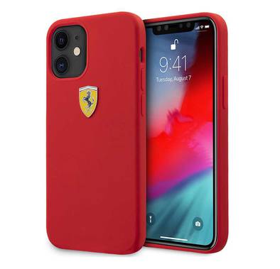 Buy Red Silicone Hard Case with Scuderia Ferrari Logo for iPhone 12 ...
