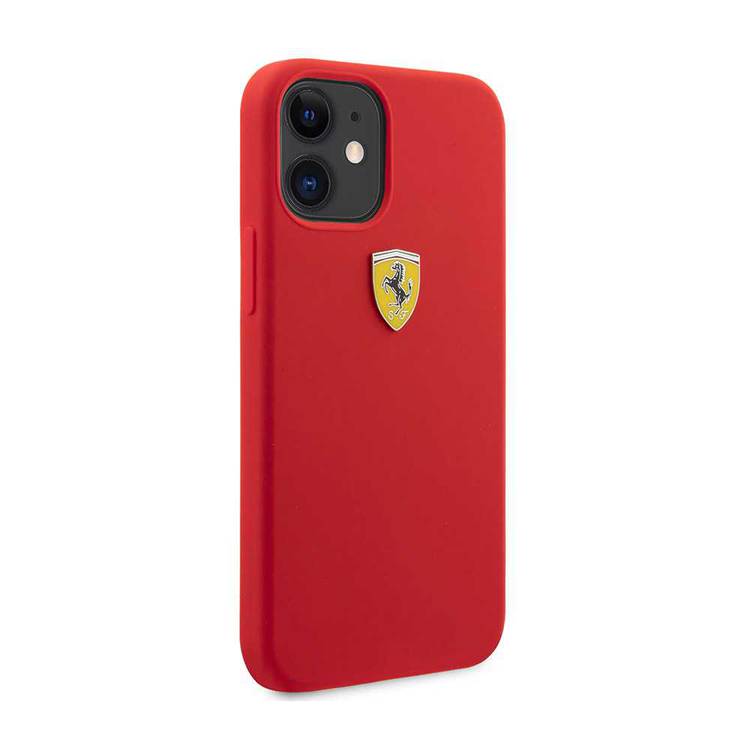 Buy Red Silicone Hard Case with Scuderia Ferrari Logo for iPhone 12 ...