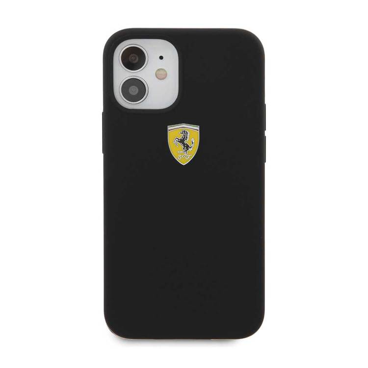 Ferrari iPhone 12 Mini (4) Silicone Hard Case | CG Mobile (FESSIHCP12SBK)