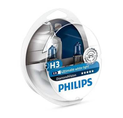 Genuine Philips Diamond Vision Ultimate White Light H3 (H3)