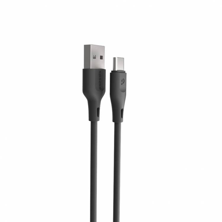 Porodo 2M 3A Type-C Cable with Over-Current Protection (PD-U2CC-BK)
