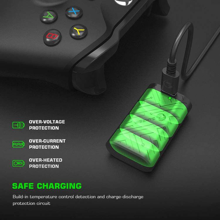 GameSir X100 Controller Battery Pack, 2 pcs 1600mAh Rechargeable ...