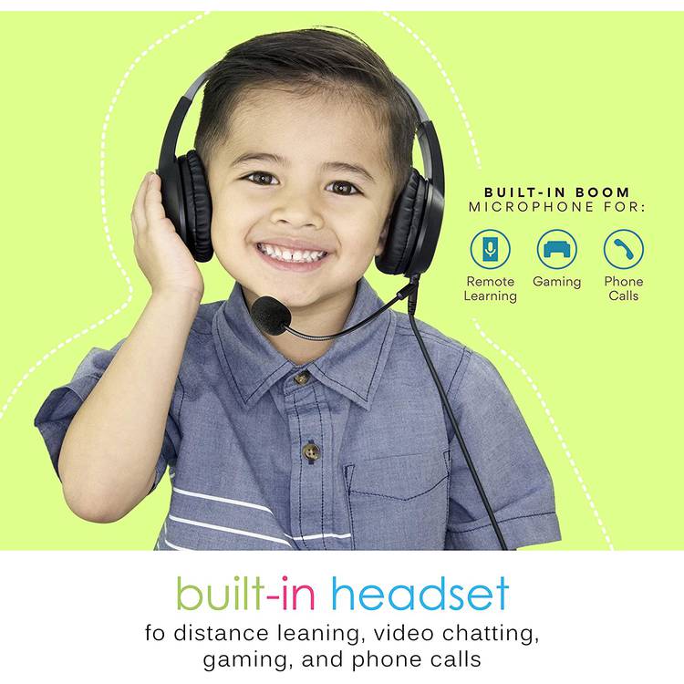 MEE Audio KidJamz Kids Headphone with Built-In Boom Microphone & Volume ...