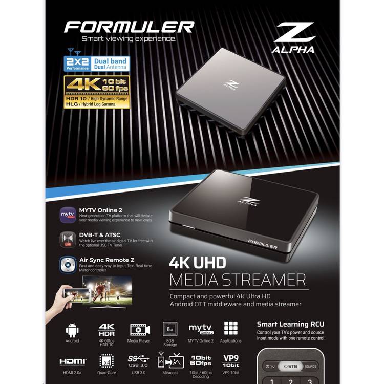 Formuler Z Alpha Compact & Powerful 4K Ultra HD Media Streamer 1GB ...