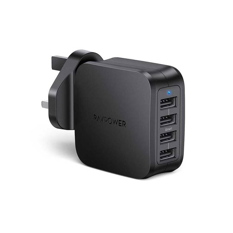 RAVPower 40W 4-Port Prime Wall Charger | Multiple Protection & iSmart ...