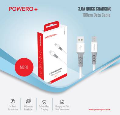 mPVC Micro USB Data Cable | 3A, 100CM/1M | Fast Charging & Data ...