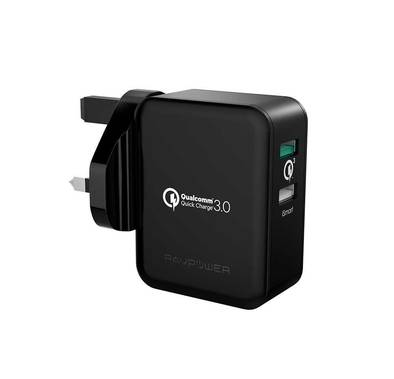 RAVPower 30W QC 0 Wall Charger UK - iSmart Fast Charging Technology (RP ...