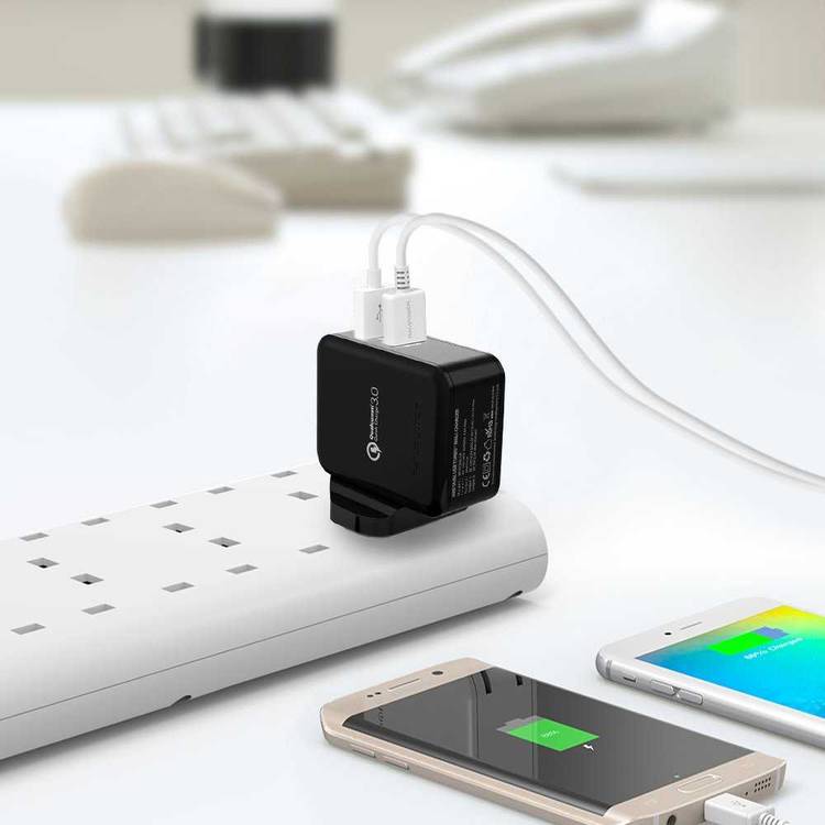 RAVPower 30W QC 0 Wall Charger UK - iSmart Fast Charging Technology (RP ...