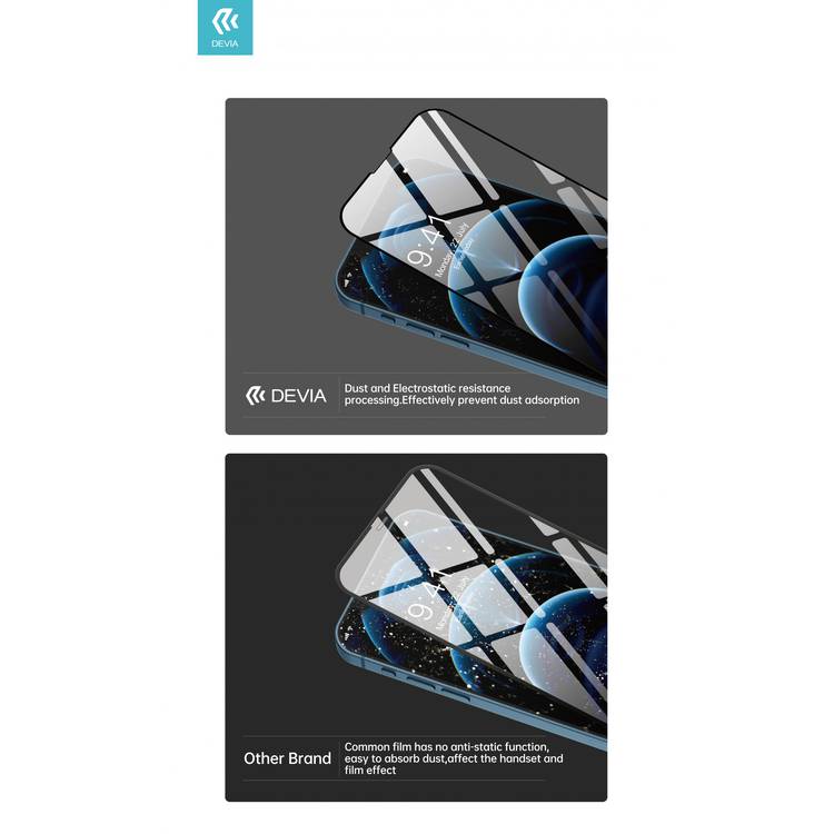 Devia Van Series Full Screen Anti-Static Twice-Tempered Glass for iPhone 13 Pro Max ( 6.7 ...