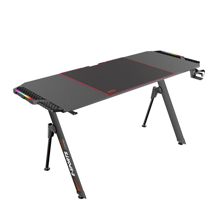 Buy Porodo Gaming E-Sports Desk in UAE | RGB Lighting - Carbon Fiber ...