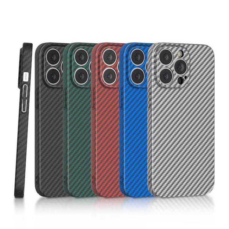 Blue iPhone 13 Pro Max Carbon Fiber Case with Comfort Grip (GNCPC13PMBL)