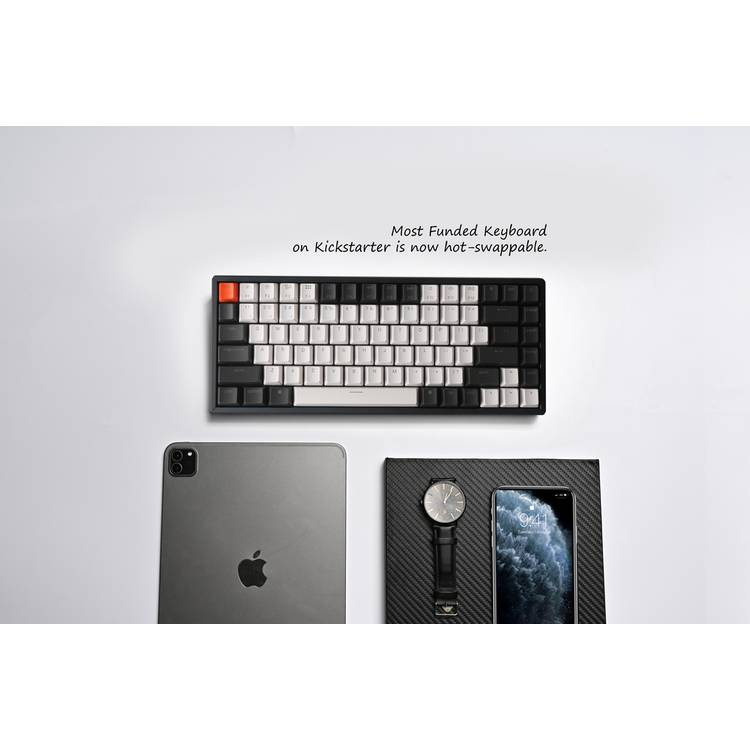 Keychron K2 84 Gateron Wireless Mechanical Keyboard with RGB, Red Switch Gaming Keyboard (K2-B1H)