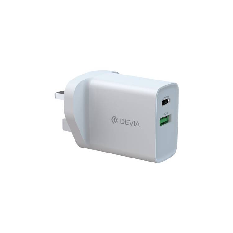 Devia Smart Series PD & QC Quick Charger UK 20W (350641-WH)