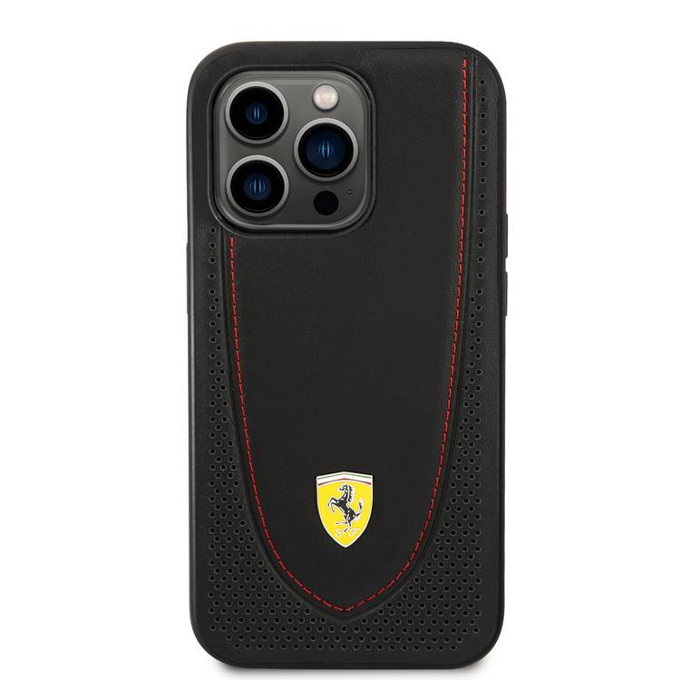 CG Ferrari Magsafe Genuine Leather Hard Case for iPhone 14 Pro ...