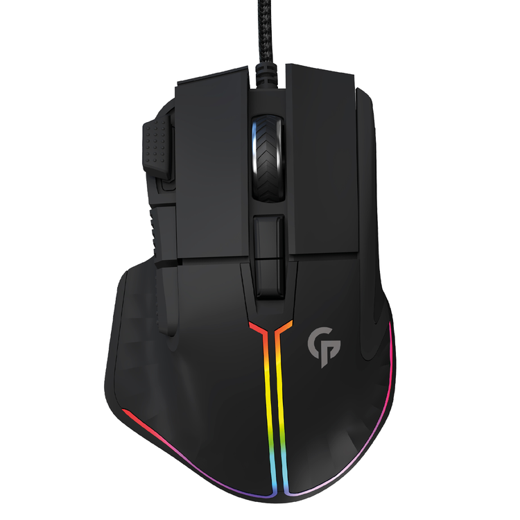 8D Wired RGB Gaming Mouse with 10 Million Clicks (PDX316-BK)