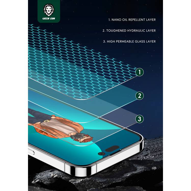 Green Lion iPhone 14 Plus Glass Screen Protector - Scratch and Damage ...