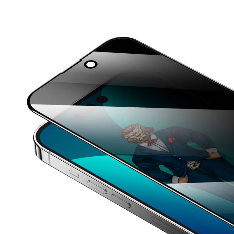 3D Privacy Scratch Free Round Edge iPhone 14 Pro Screen Protector ...