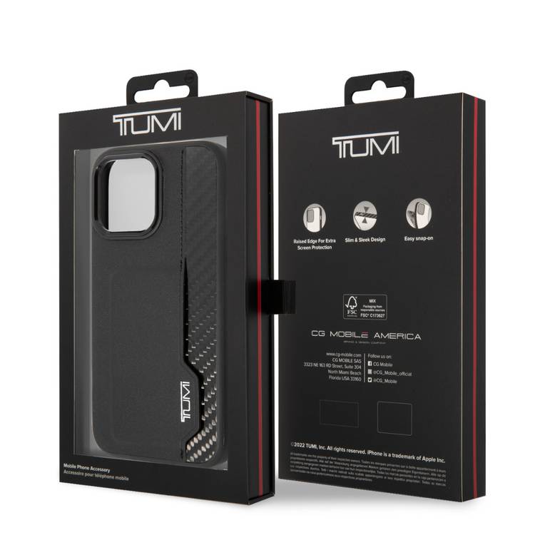Tumi iPhone 14 Pro Leather Case with Carbon Fiber | Protection ...