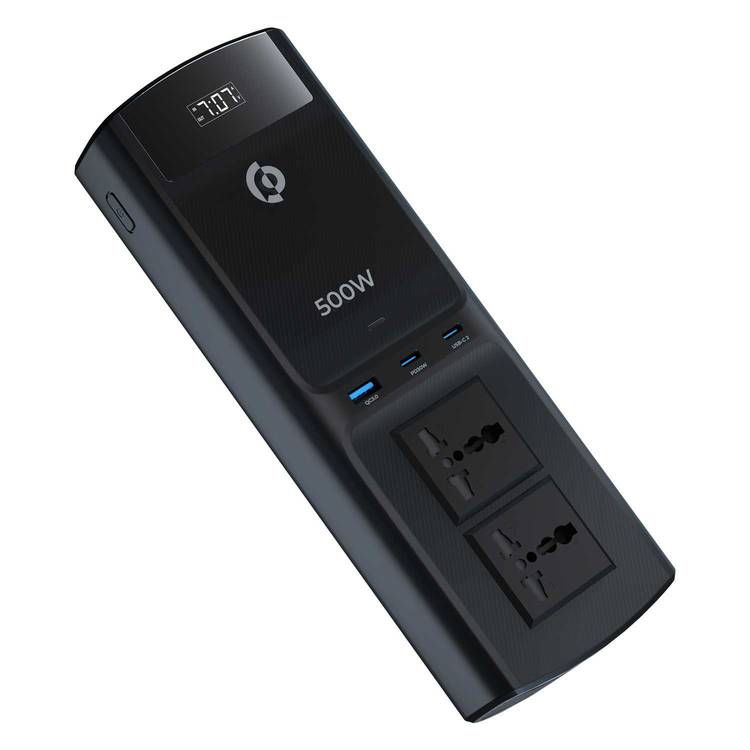 Powerology 500W Multi-Port Car Inverter with QC3 USB-A Output (PCCSR008-BK)