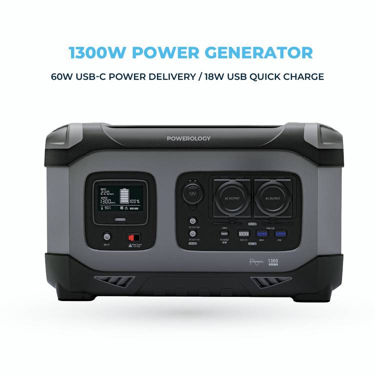 Buy Powerology Portable Power Generator 392000mAh 1300W in UAE | PD 60W ...