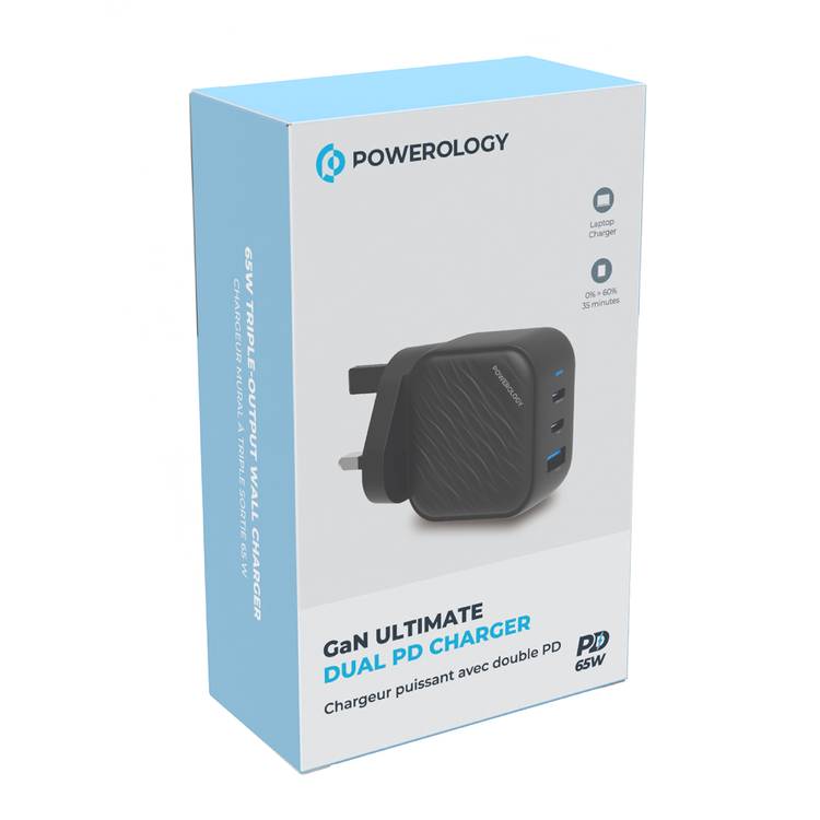 Powerology GaN Ultimate Dual PD Wall Charger in UAE | 65W Power ...