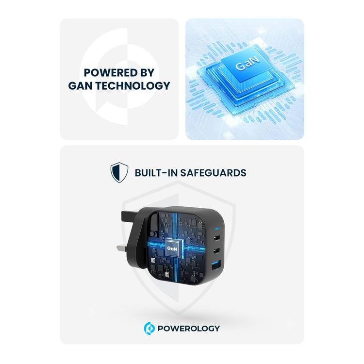 Powerology GaN Ultimate Dual PD Wall Charger in UAE | 65W Power ...