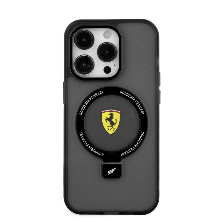 Shop Ferrari iPhone 15 For Magsafe Ring Stand Case (FEHMP15LUSCAK)