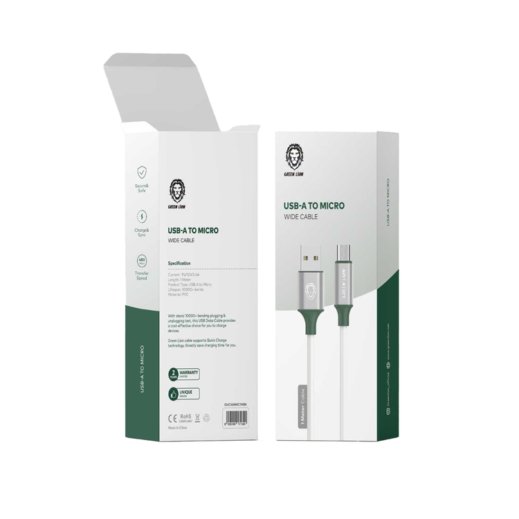 Shop Green Lion PVC USB-A to Micro USB Wide Cable 1M (GNCWAMIC1MWH)