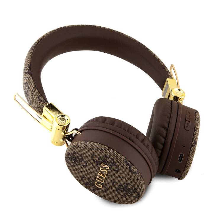 Shop Guess Wireless Headphones 4G PU Leather with Metal Logo (GUBH704GEMW)