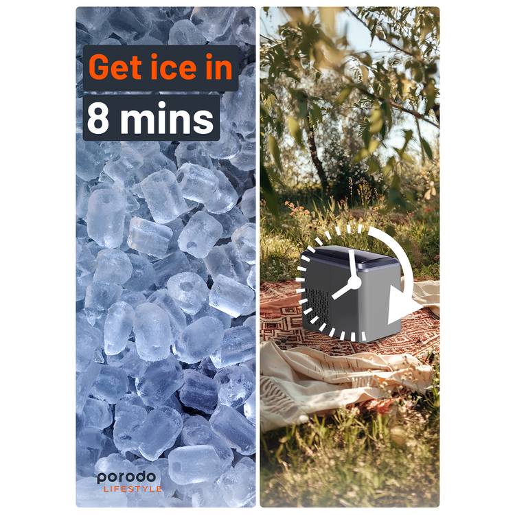 Shop Porodo Lifestyle Portable Outdoor Ice Cube Machine 2.2L 12kg (PD ...