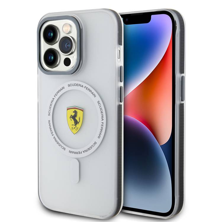 Shop Ferrari iPhone 15 For Magsafe Contrast Bumper Case with SF Ring ...