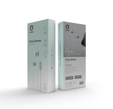 Buy Green Lion Echo Stereo Earphones In UAE | Control Buttons - White Color | (GNMFIECHEPWH)