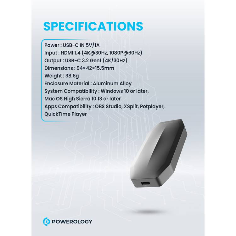 Buy Powerology UHD Video 4K Capture Card Multi Device Broadcasting in ...