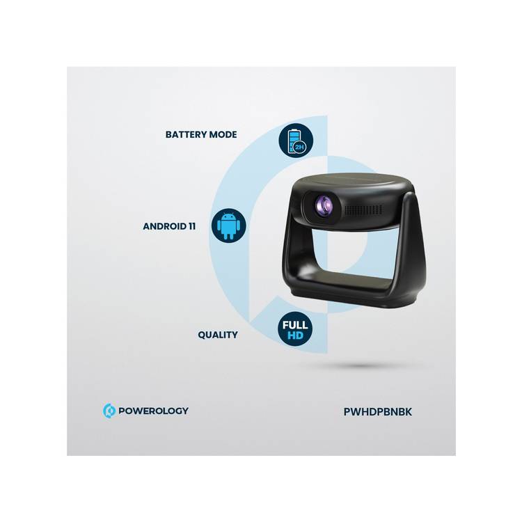 Powerology Rotating Stand Portable Projector in UAE | 1080P Supported ...