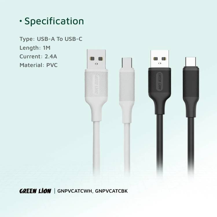 Green Lion USB-A To Type-C PVC Cable in UAE | 480 Mbps Transfer Speed ...