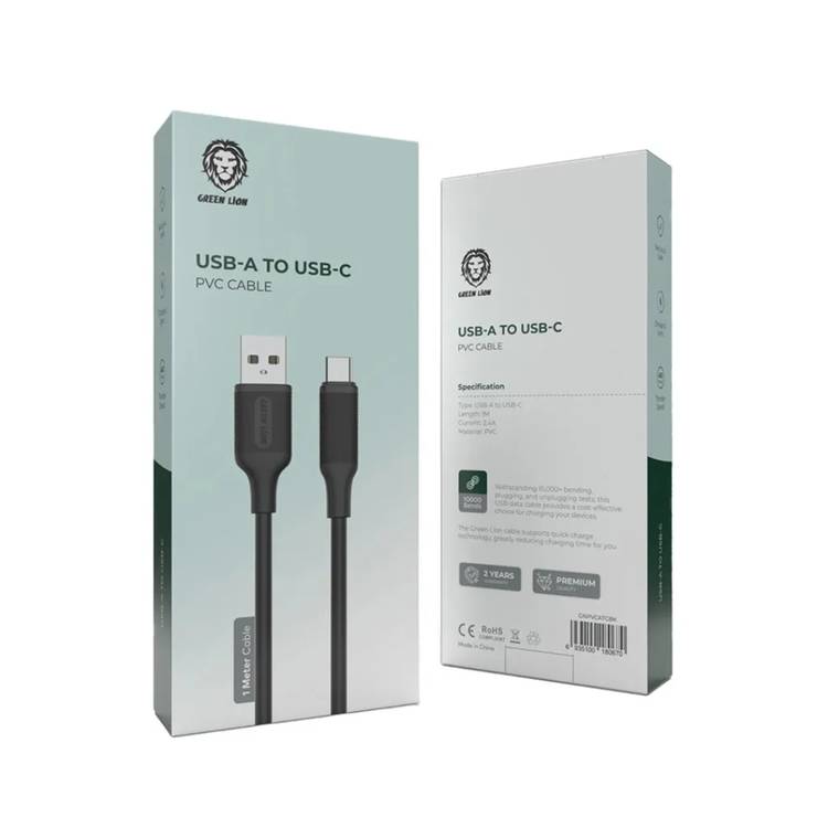 Green Lion USB-A To Type-C PVC Cable in UAE | 480 Mbps Transfer Speed ...