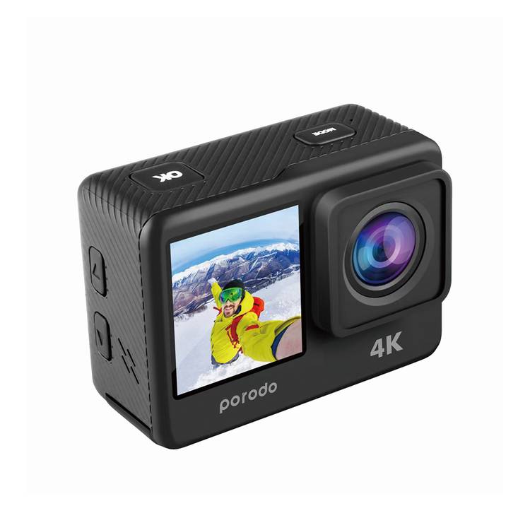 Experience Adventure with Porodo UHD Dual Display Action Camera (PD ...