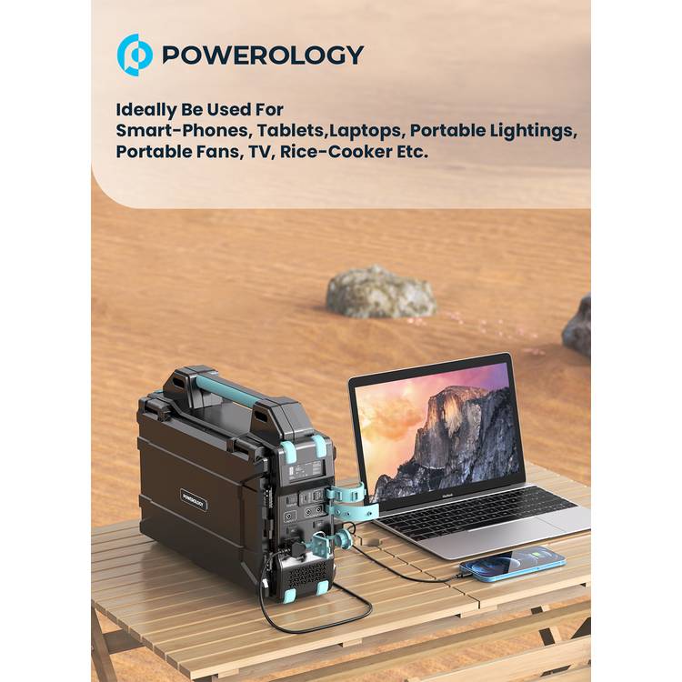 Buy Powerology 76800mAh 300W Portable Power Generator Integrated Solar ...