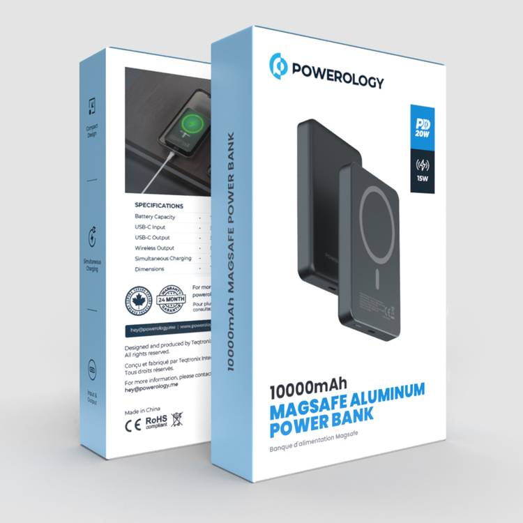 Powerology 10000mAh MagSafe Aluminum Power Bank in UAE | Fast Charge ...