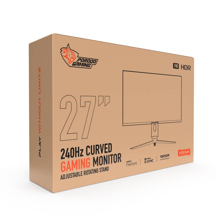 Porodo Gaming 27 Curved Monitor - 240Hz, CSOT Panel In UAE | Adjustable ...